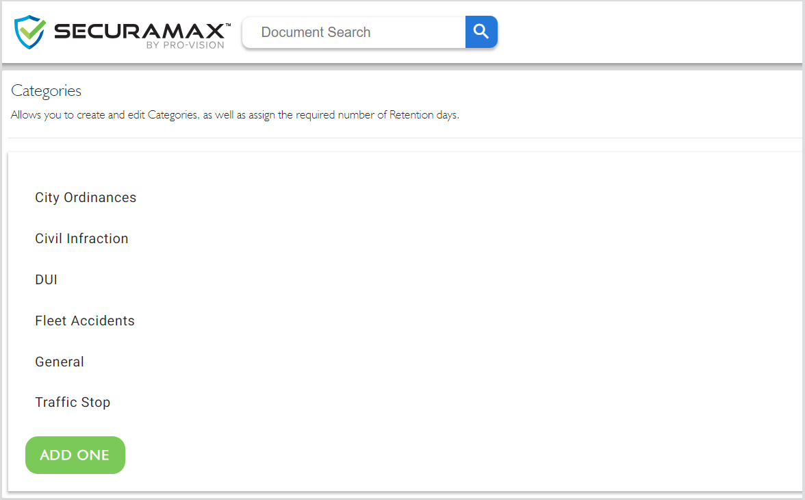 SecuraMax-Admin: Managing Storage – Pro-Vision Video Systems
